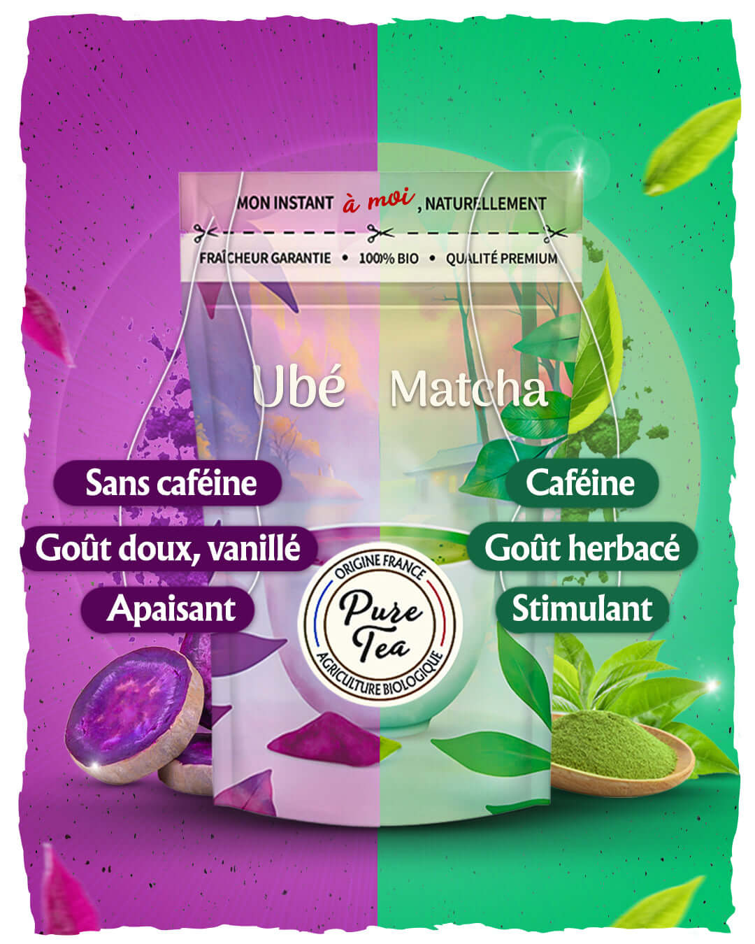 Matcha et Ube Bio : Le Duo Santé et Gourmand de Pure Tea